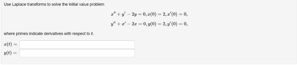 Solved Use Laplace transforms to solve the initial value | Chegg.com