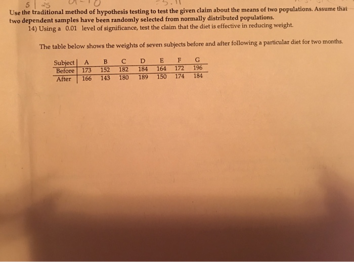 Solved Use the traditional method of hypothesis testing to | Chegg.com