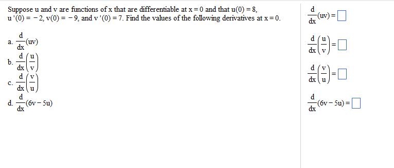 Solved Suppose u and v are functions of x that are | Chegg.com Solved Suppose u and v are functions of x that are | Chegg.com