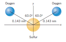 Solved The drawing shows a sulfur dioxide molecule. It | Chegg.com
