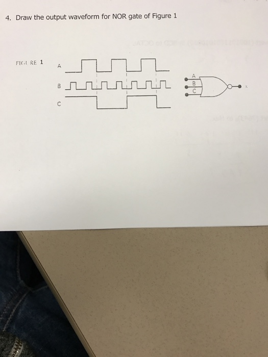 Solved Draw the output waveform for NOR gate of Figure 1 | Chegg.com