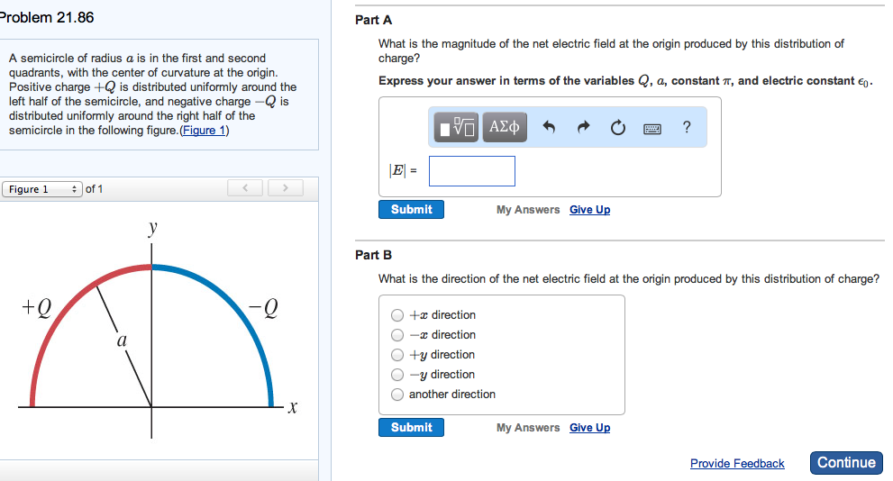 Solved A semicircle of radius a is in the first and second | Chegg.com