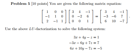 Solved Problem 5 [10 points] You are given the following | Chegg.com