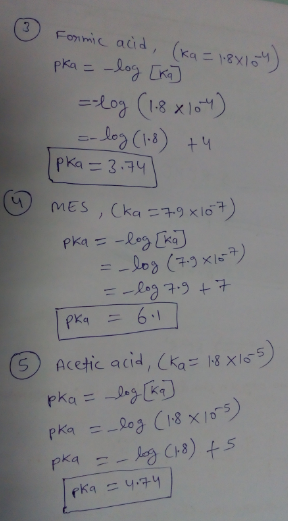 Question & Answer: Sapling Learning The K, values for several weak acids are given below. Which ...