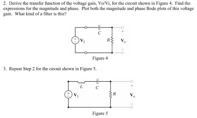 Solved 2. Derive the transfer function of the voltage gain, | Chegg.com