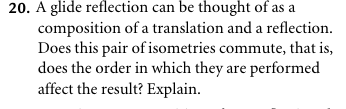 Solved A glide reflection can be thought of as a composition | Chegg.com