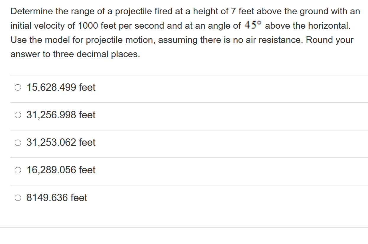Solved Determine the range of a projectile fired at a height | Chegg.com