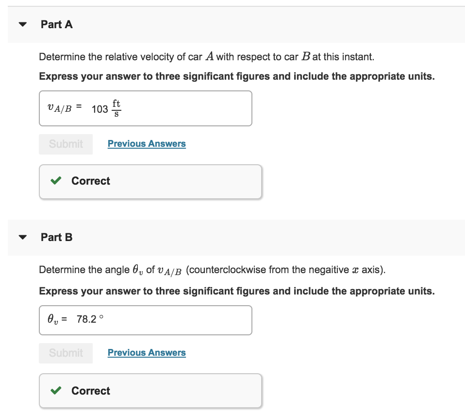 Solved Problem 12.225 Cars A and B are traveling around the | Chegg.com