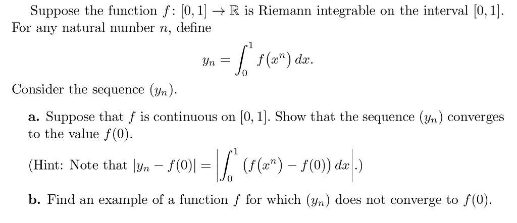 Solved Suppose the function f: [0, 1] rightarrow R is | Chegg.com