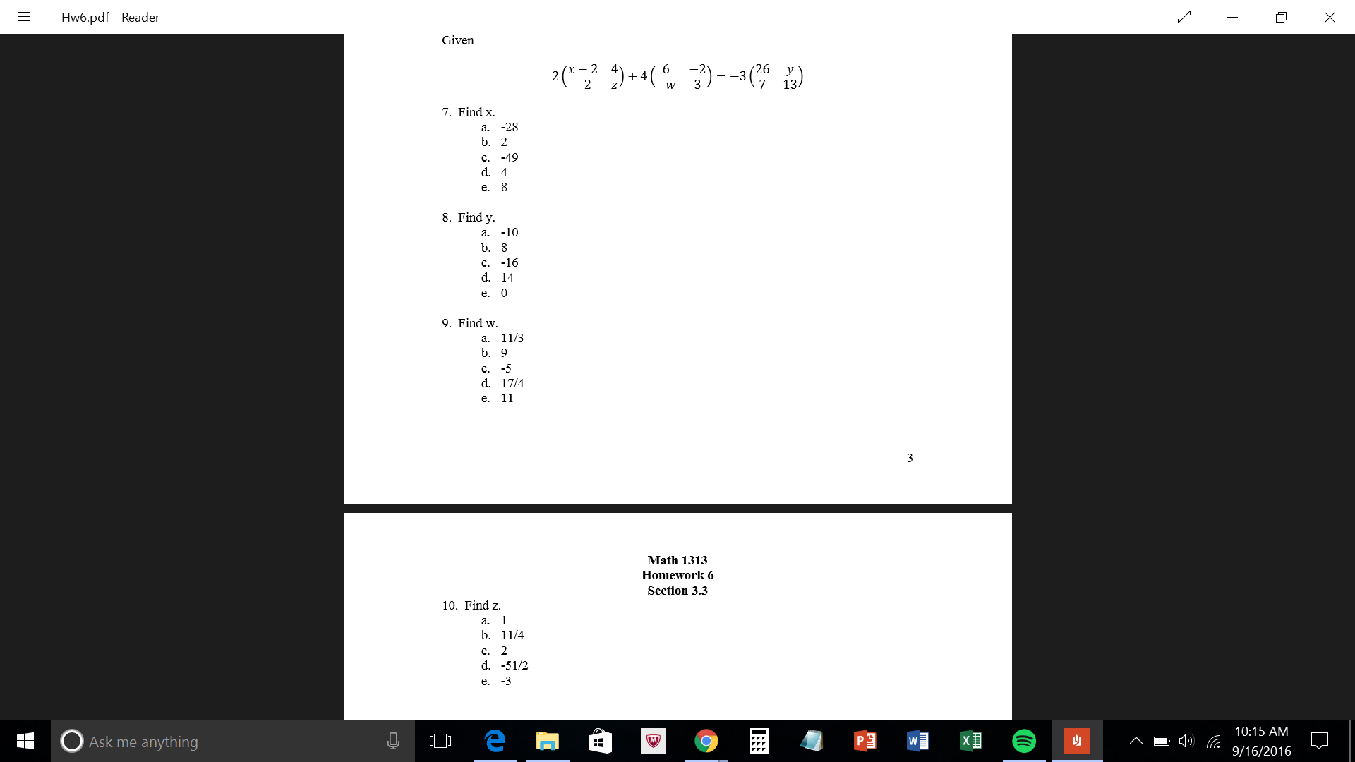 Advanced math Archive | September 16 2016 | Chegg.com