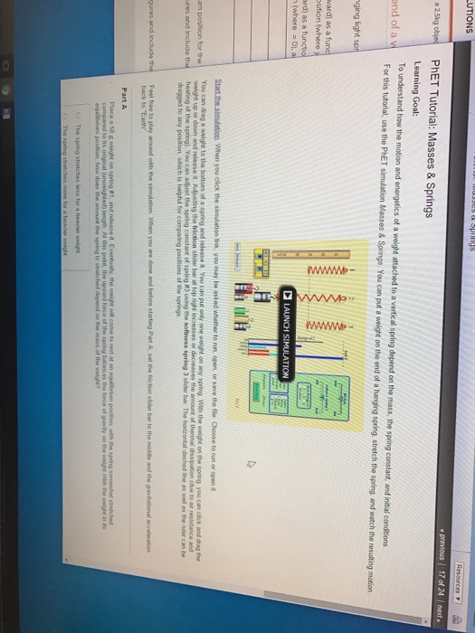 Solved UTIONS previous l 17 of 24 next 25kg obied PhET | Chegg.com