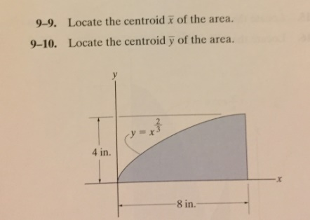 Solved Locate the centroid x of the area Locate the centroid | Chegg.com