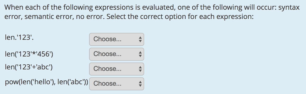 Solved When each of the following expressions is evaluated, | Chegg.com