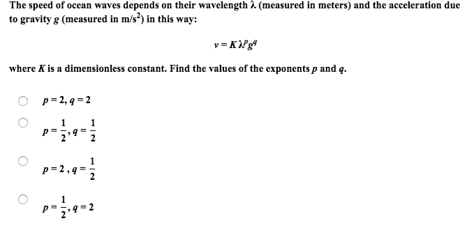 Solved The speed of ocean waves depends on their wavelength | Chegg.com