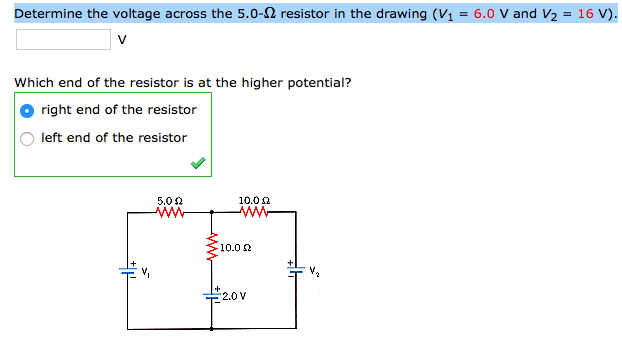 Solved Determine the voltage across the 5.0-ohm resistor in | Chegg.com