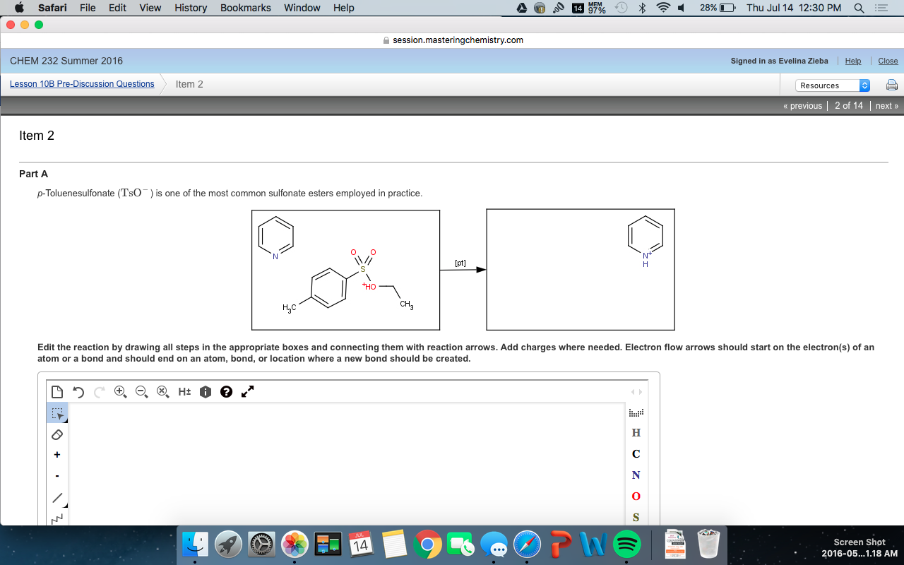 Solved p-Toluenesulfonate (TsO^-) is one of the most common | Chegg.com