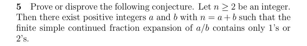 Solved 5 Prove or disprove the following conjecture. Let n 2 | Chegg.com