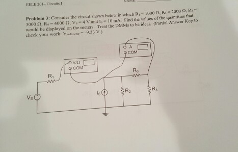 Solved Consider the circuit shown below in which R_1 = 1000 | Chegg.com