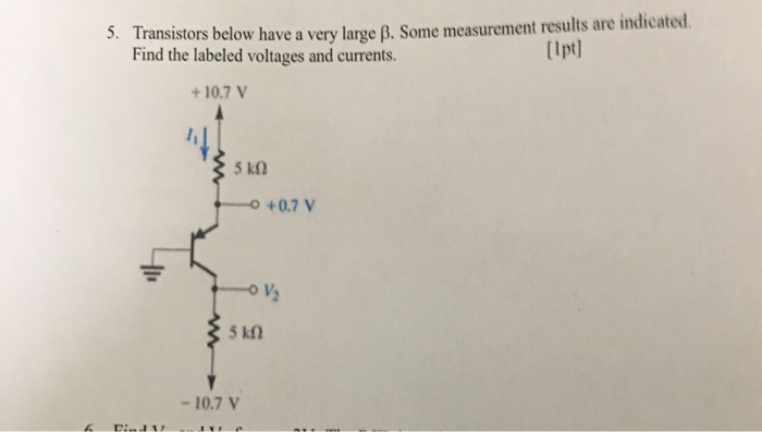 Solved Transistors below have a very large beta, Some | Chegg.com