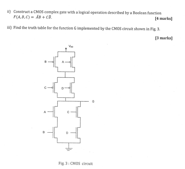 Solved Construct A Cmos Complex Gate With A Logical