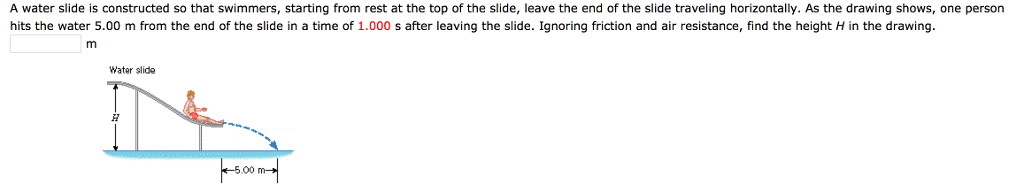 Solved A water slide is constructed so that swimmers, | Chegg.com