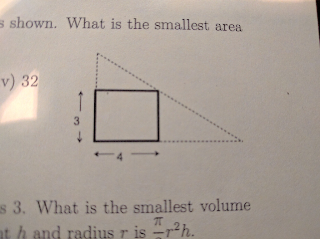 A right triangle is circumscribed around a 3 by 4 | Chegg.com