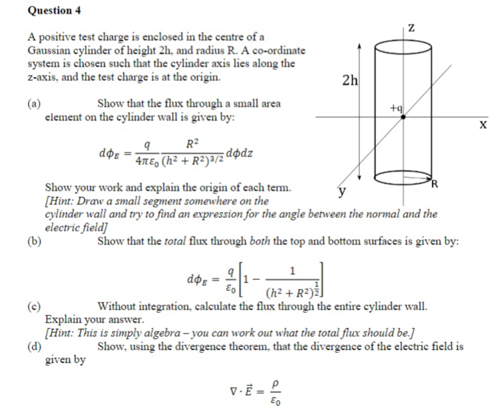 Solved A positive test charge is enclosed in the center of a | Chegg.com
