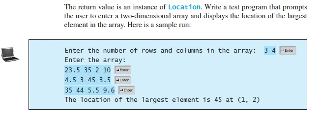 Solved 9.13 (The Location class) Design a class named | Chegg.com