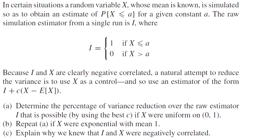 Solved In certain situations a random variable X, whose mean | Chegg.com