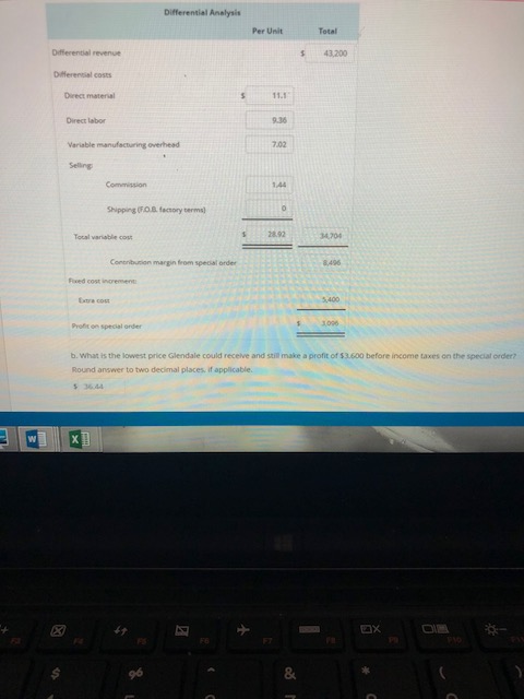 Solved Differential Anslysis Per Unit Total Differential | Chegg.com