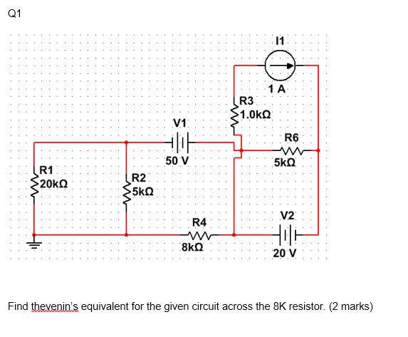 Solved Find thevenin's equivalent for the given circuit | Chegg.com