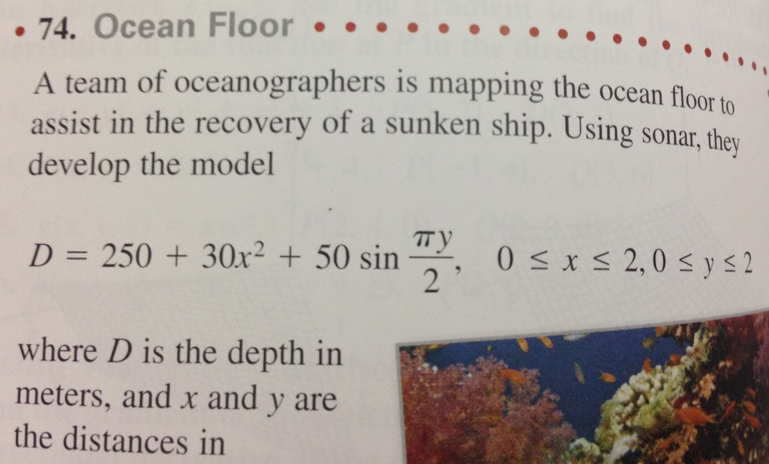 Solved . 74. Ocean Floor... Floor A team of oceanographers | Chegg.com
