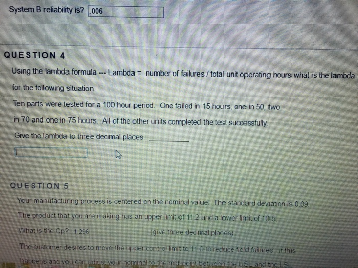 Solved Using the lambda formula - Lambda = number of | Chegg.com
