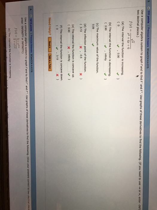 Solved Use a computer algebra system to graph f and to find | Chegg.com