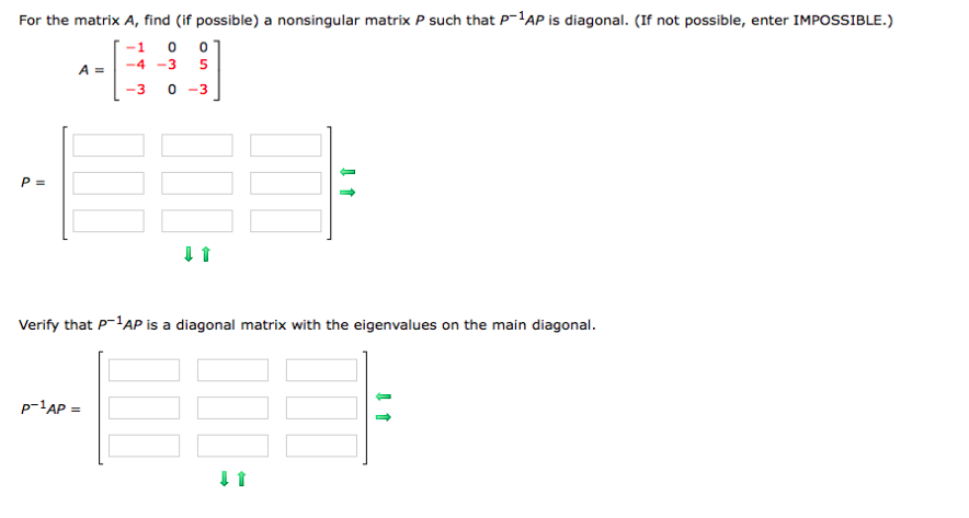 Solved For the matrix A, find (if possible) a nonsingular | Chegg.com