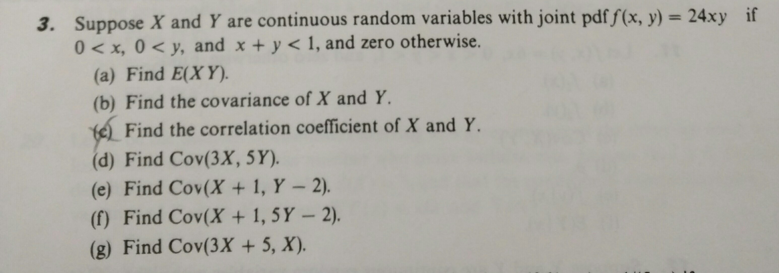 Suppose X And Y Are Continuous Random Variables With