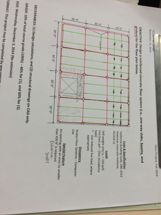 OBJECTIVE: Design a reinforced concrete floor system | Chegg.com