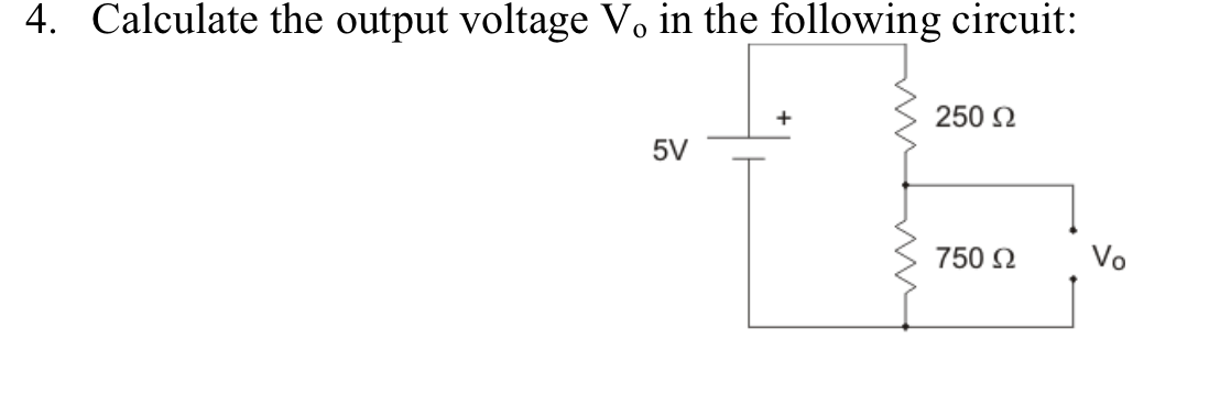Solved Calculate the output voltage V_o in the following | Chegg.com