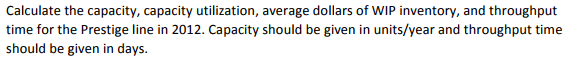 Solved Calculate The Capacity Capacity Utilization Average