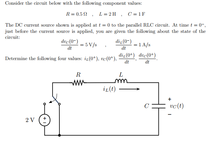 Solved Consider the circuit below with the following | Chegg.com