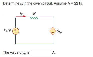 Solved Determine i_o in the given circuit. Assume R = 22 | Chegg.com
