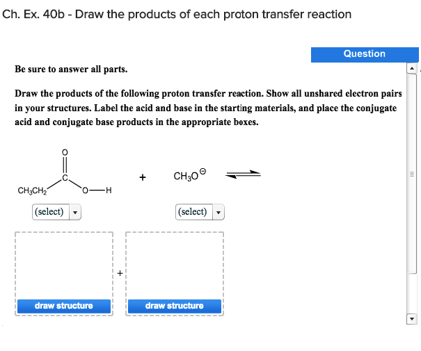 Solved Ch. Ex. 40b - Draw the products of each proton | Chegg.com