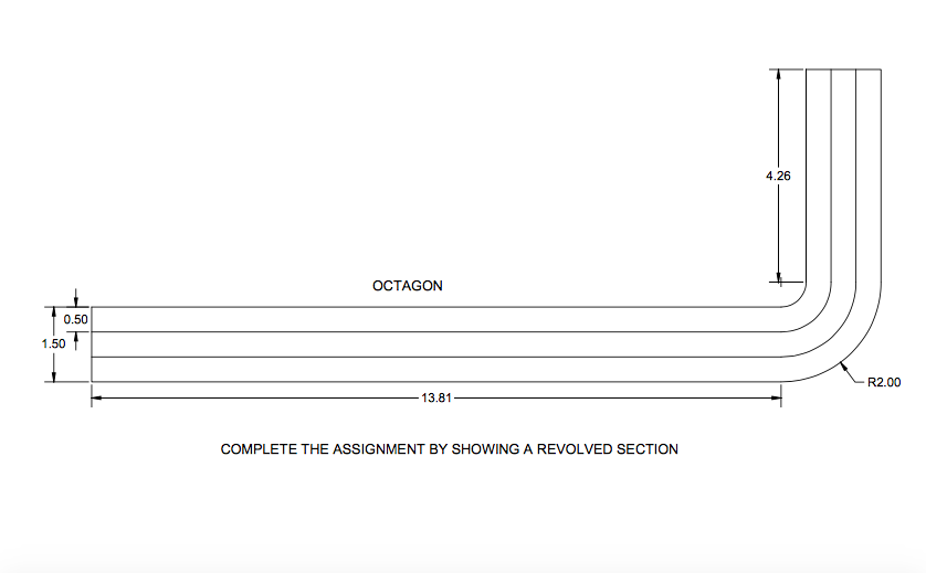 Solved Draw the offset section view of the model in the | Chegg.com