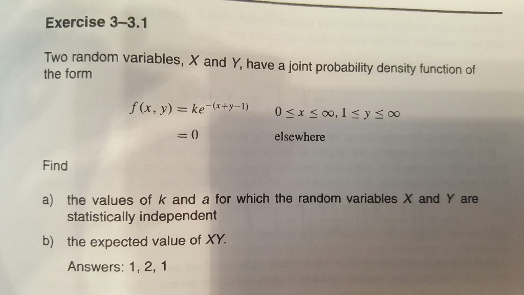 Solved Two random variables, X and Y, have a joint | Chegg.com