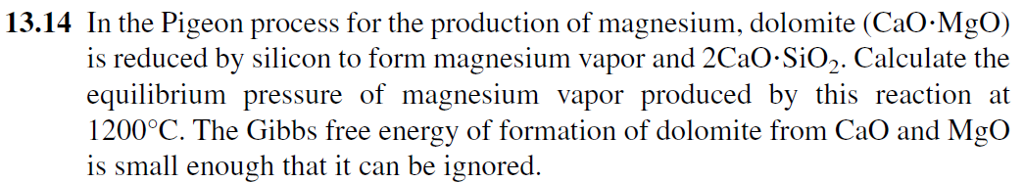 Solved In the Pigeon process for the production of | Chegg.com