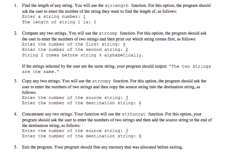 Project [8]: Command Line arguments, Dynamic Memory | Chegg.com