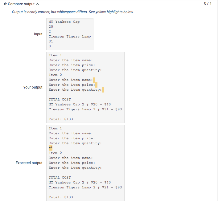 Solved FIX ERROR JAVA CODE: (Issues seem to be with spacing | Chegg.com
