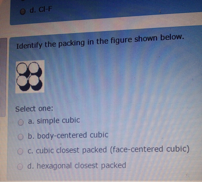 Solved Identify the packing In the figure shown below Select | Chegg.com