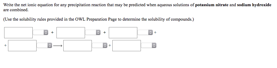 Solved Write the net ionic equation for any precipitation | Chegg.com