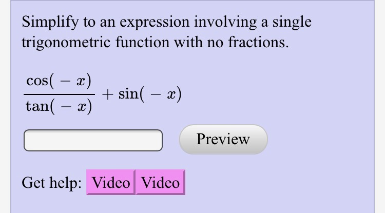 Solved Simplify To An Expression Involving A Single 0947